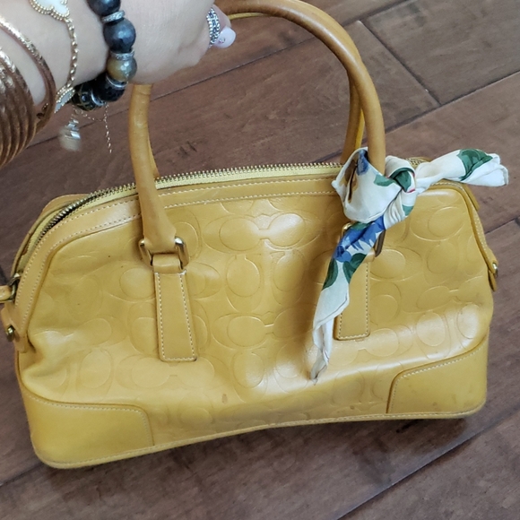 Coach | Bags | Coach Leather Bag Yellow | Poshmark